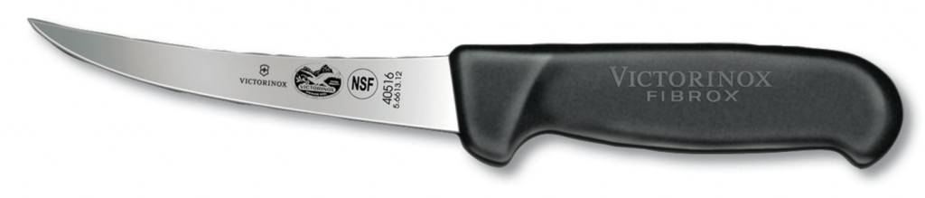 Victorinox Forschner 5″ Curved, Flexible Boning Knife with Black Fibrox handle