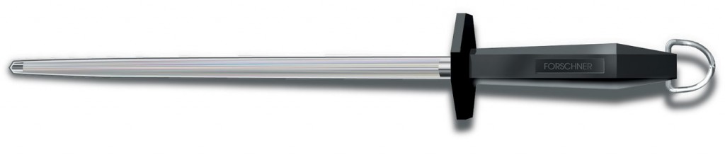 Victorinox Forschner 12″ Round, Regular Cut Honing Steel with Black handle